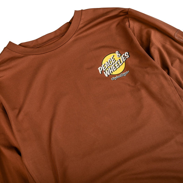Ruckus Long Sleeve Ride Tee Wheelies Chocolate – Troy Lee Designs UK