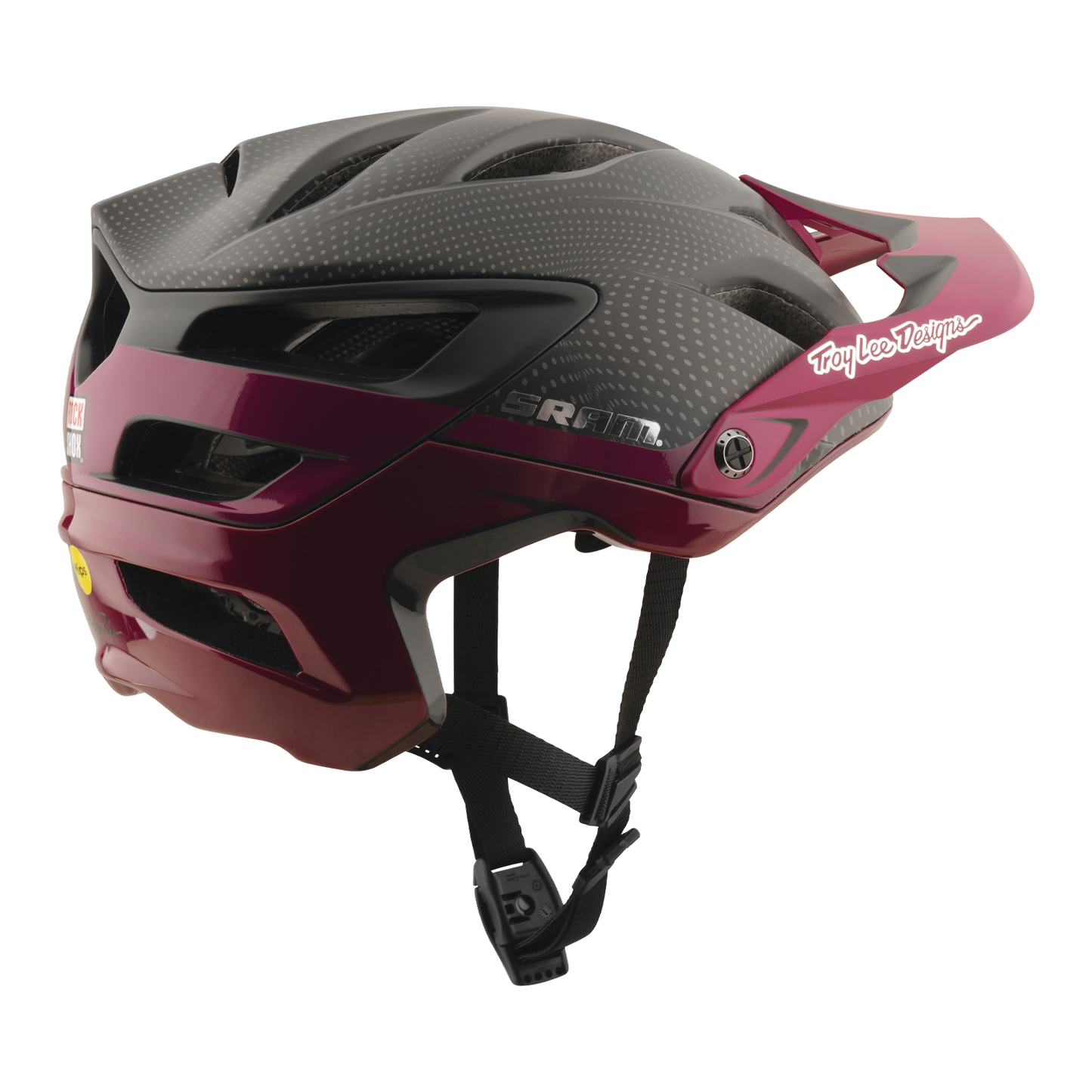 A3 Helmet W/MIPS Troy Lee Designs X SRAM Radioscape Black / Berry ...