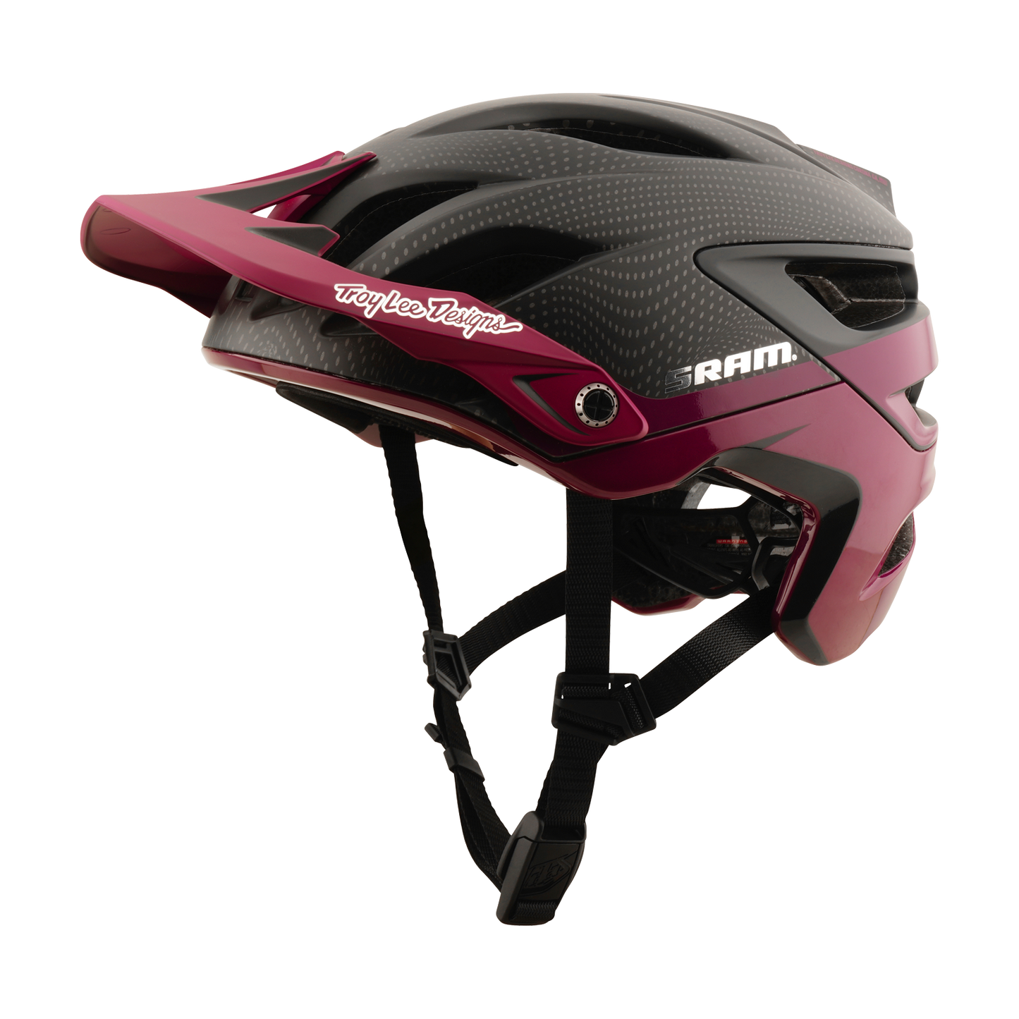 A3 Helmet W/MIPS Troy Lee Designs X SRAM Radioscape Black / Berry ...