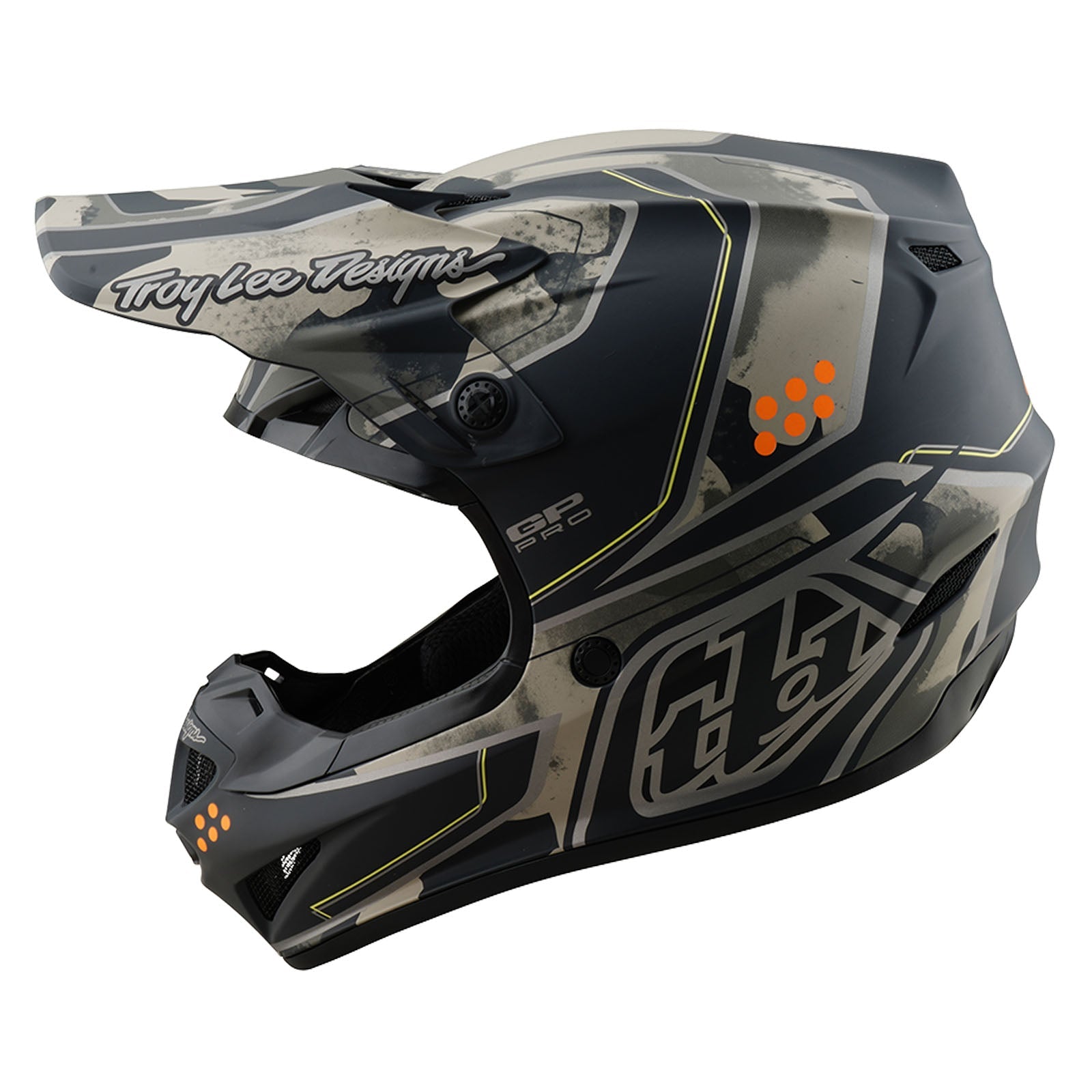 GP Pro Helmet W/MIPS Trooper Black / Caper – Troy Lee Designs UK
