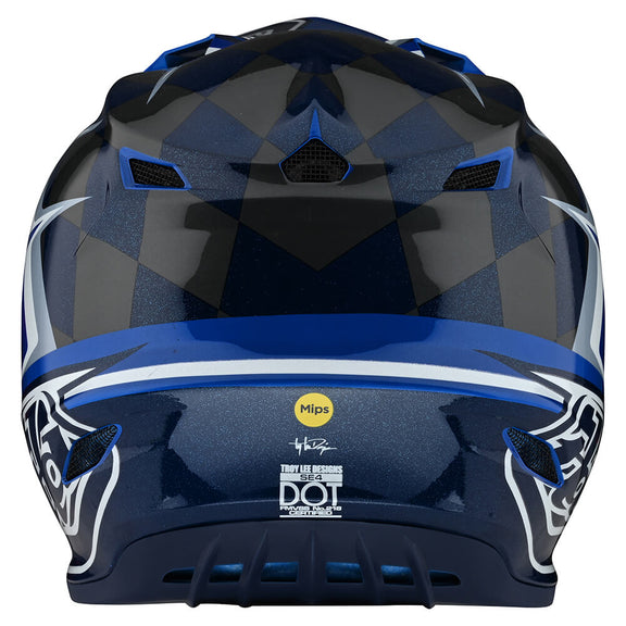 Se4 Polyacrylite Helmet Warped Blue – Troy Lee Designs UK