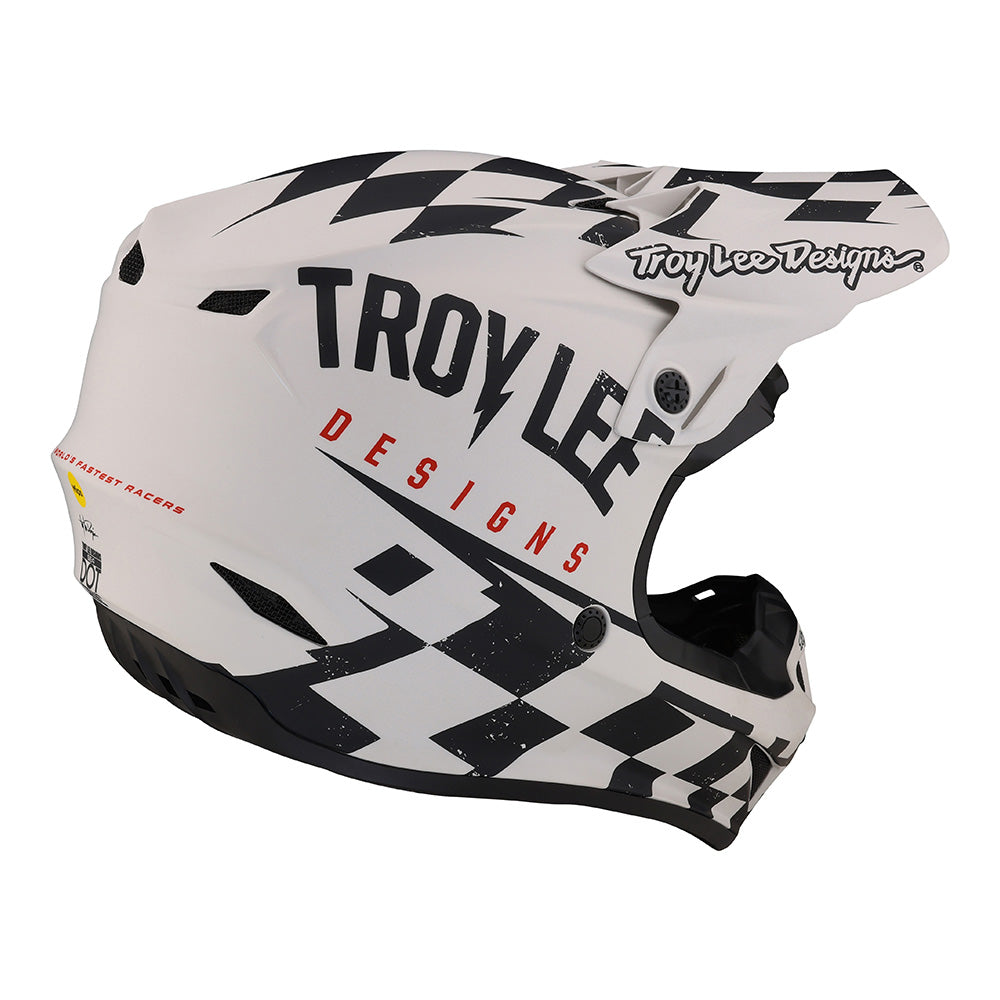 Se4 Polyacrylite Helmet W/Mips Race Shop White / Black – Troy Lee ...